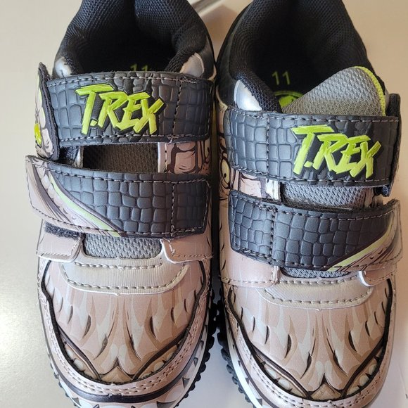 Shoes | Trex Light Up Jurassic World Boys Sneakers Shoes Size 8 Gray ...